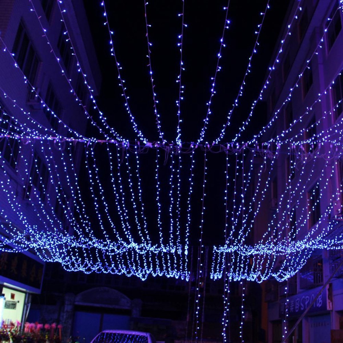 Set van Led gordijn gekleurd LED Tuinverlichting / Sfeerverlichting ...