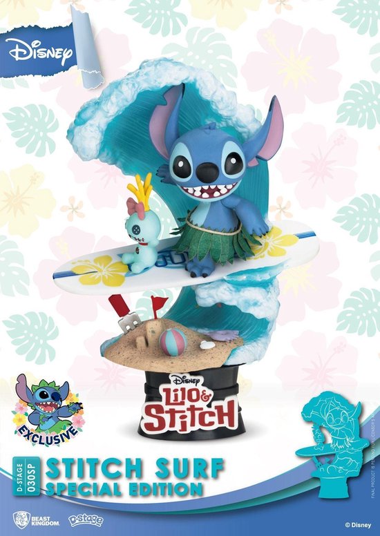 Disney Select: Stitch Surf Diorama Special Edition | bol