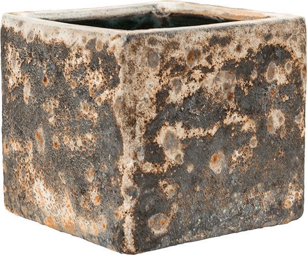 Lava Relic Rust Métal Cube 20x20x20 cm Pot de fleurs carré en métal ...