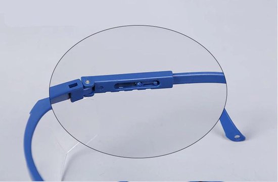 Beschermingsbril kunststof - Spatbril / Veiligheidsbril met blauw ...