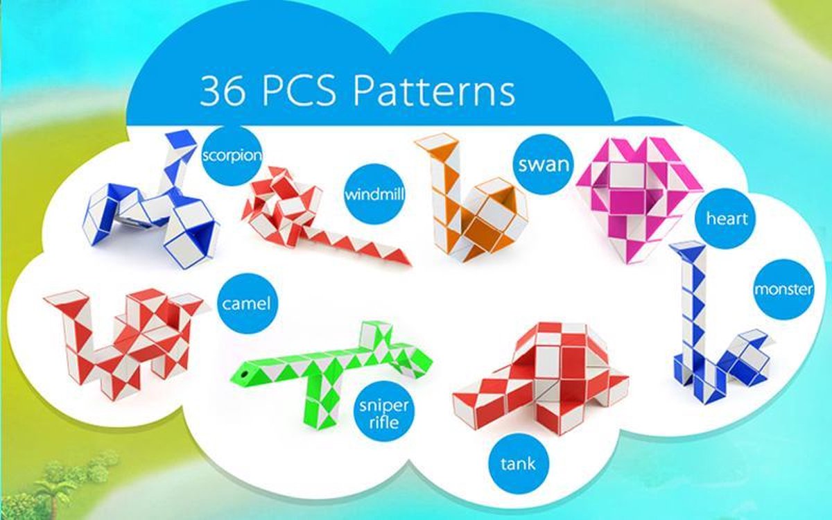 Magic Snake/Magic Puzzle - 72 Groen (Rubiks Twist) | Games | bol.com