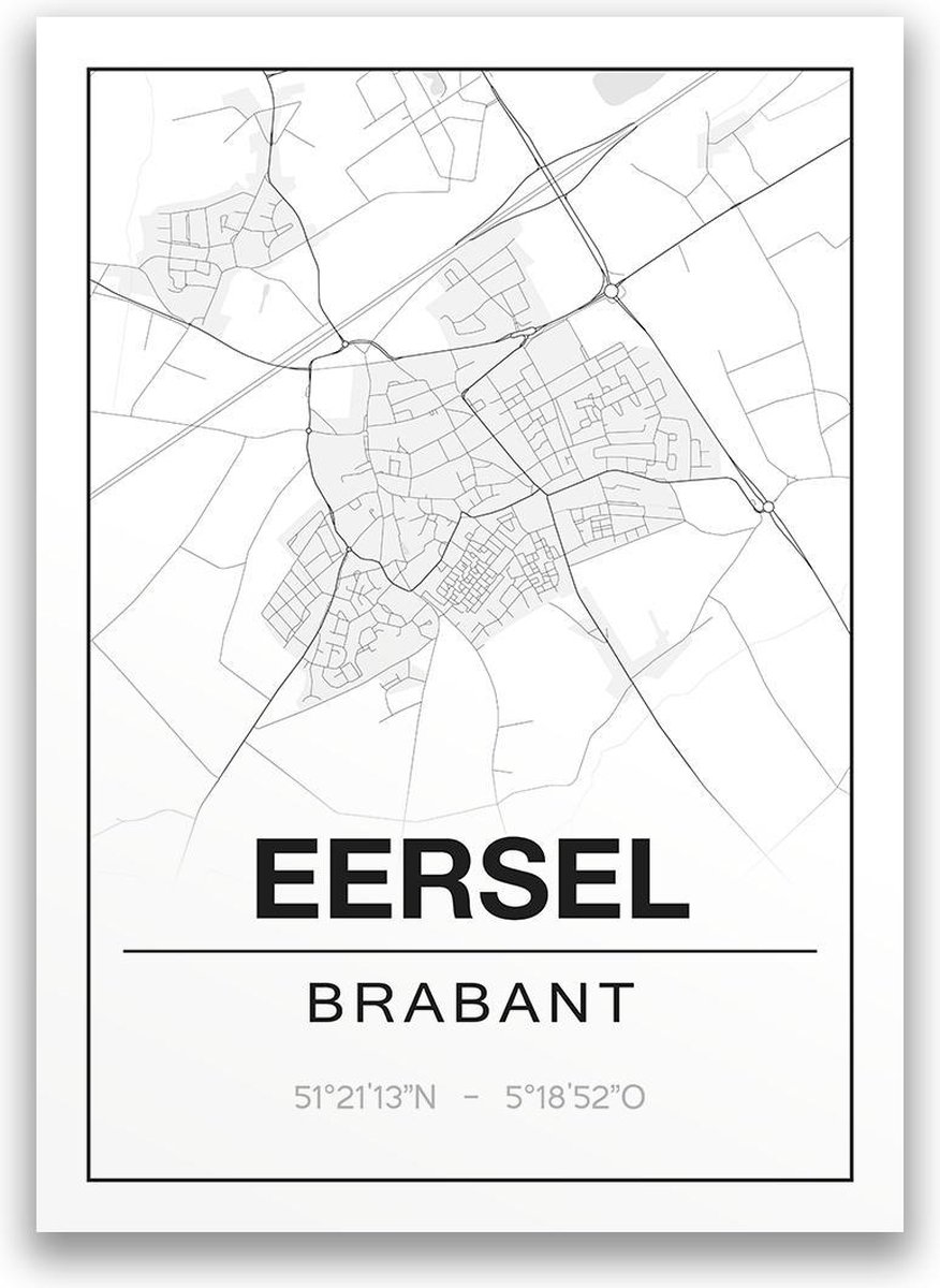 Poster/plattegrond EERSEL - A4 | bol.com