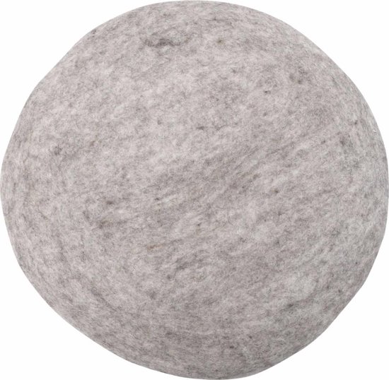 HK Living kussen rond vilt lichtgrijs Ø 35 cm x 4 cm | bol.com