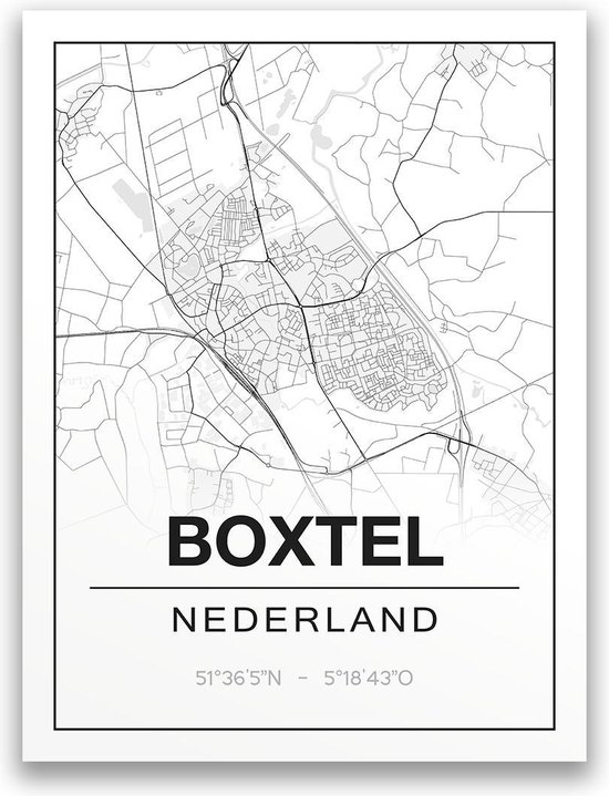 Poster/plattegrond BOXTEL - 30x40cm | bol