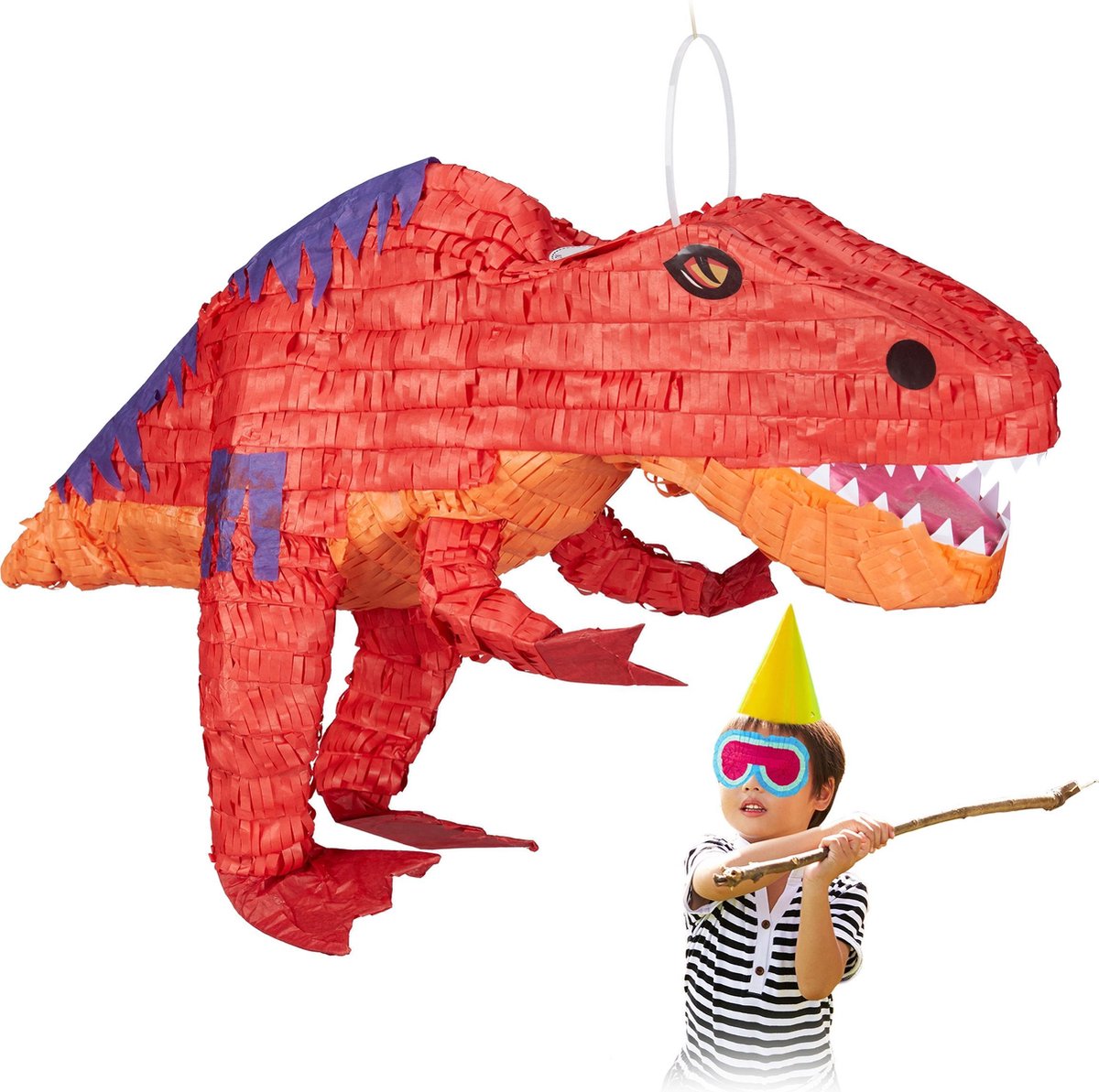 Relaxdays dino pinata - dinosaurus Piñata - T-Rex - verjaardagspinata ...