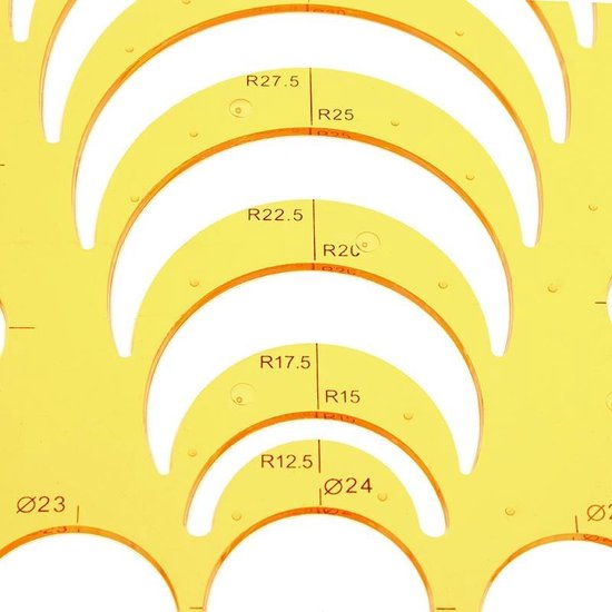 bol.com | Circle Radius Halve Cirkel Tekening Sjabloon KT Soft Plastic ...