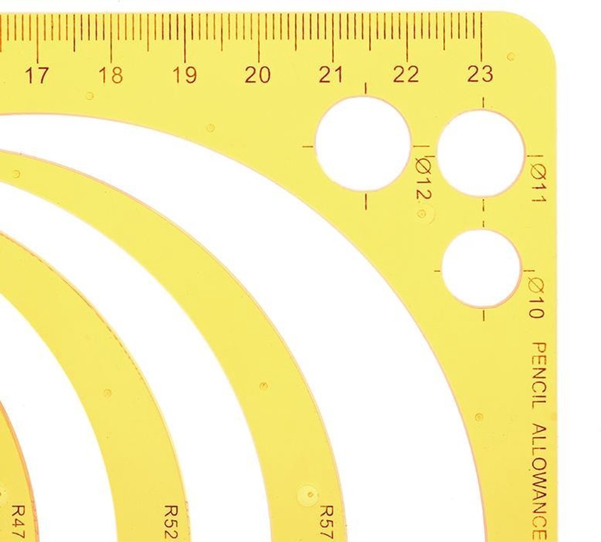 Circle Radius Halve Cirkel Tekening Sjabloon KT Soft Plastic Liniaal ...