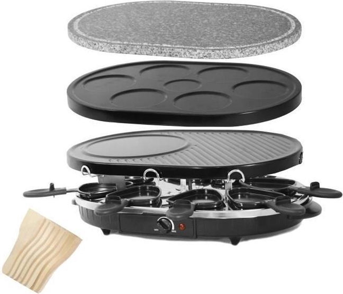Raclette 3 en 1 - Raclette, Stone Grill & Grill, Crêpes - CONTINENTAL ...