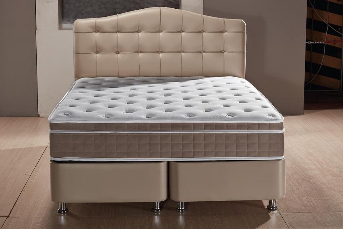 Boxspring Leo met opbergruimte 120x200 TAUPE | bol.com