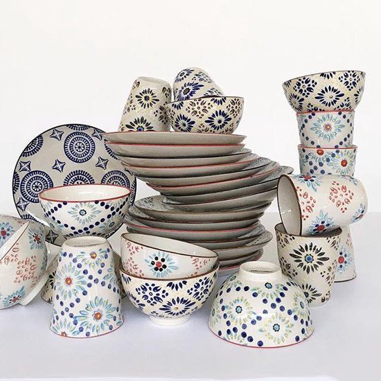 Pols Potten Cups - Drinkbekers - mosiac flowers - Set 4 Stuks | bol