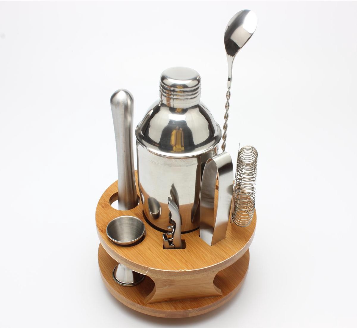 12-Delige Professionele cocktail set met bamboe standaard - Cocktails ...