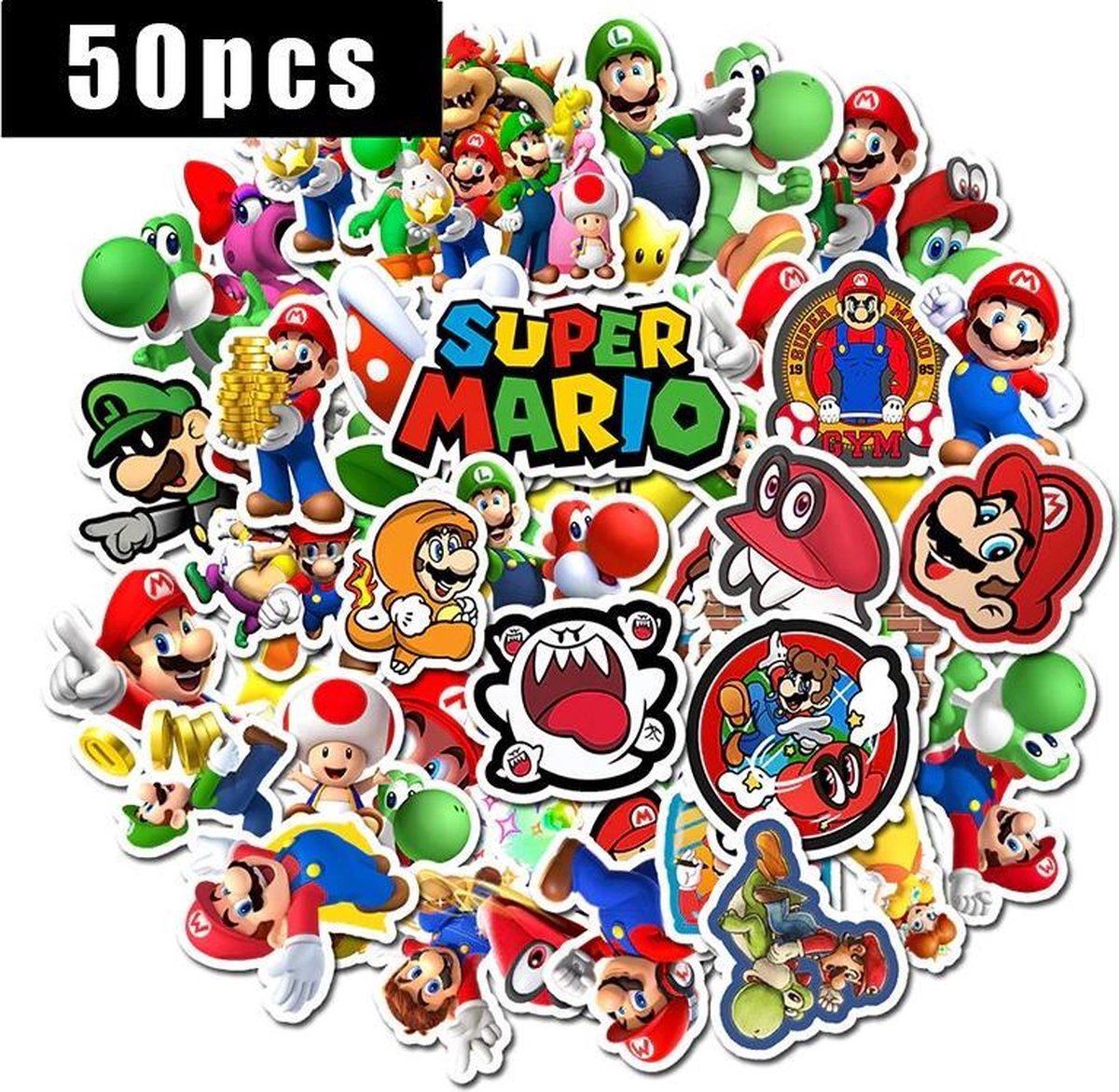 Nintendo mario kleine Sticker set 50 stuks | bol.com