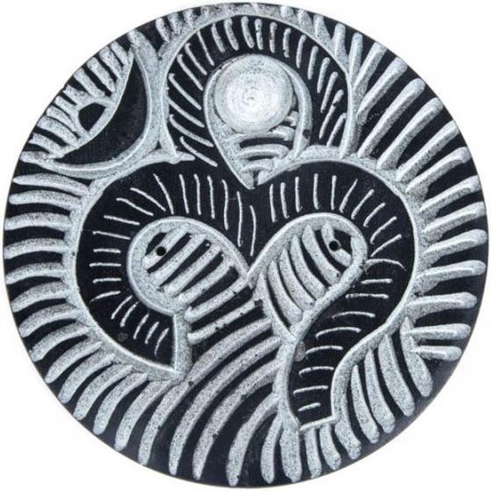 Wierook en kegeltjes brander Ohm zeepsteen - 10 cm - Zwart | bol