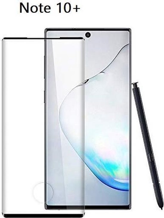 Hoes Geschikt voor Samsung Galaxy Note 10 Plus Full glue Protector ...