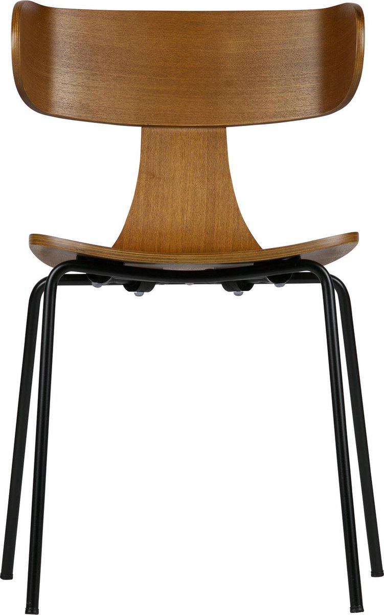 BePureHome Form Stoel - Hout - Bruin - Set van 2 | bol.com