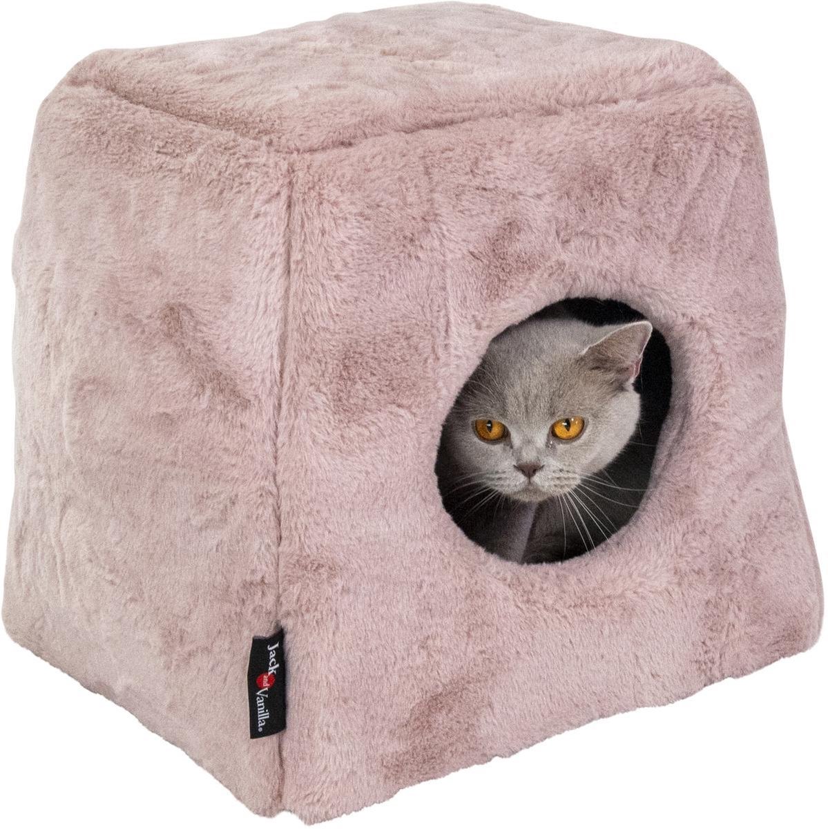 Jack and Vanilla Kattenmand/Iglo 2 in 1 JV Softy Bedcave Roze S ...