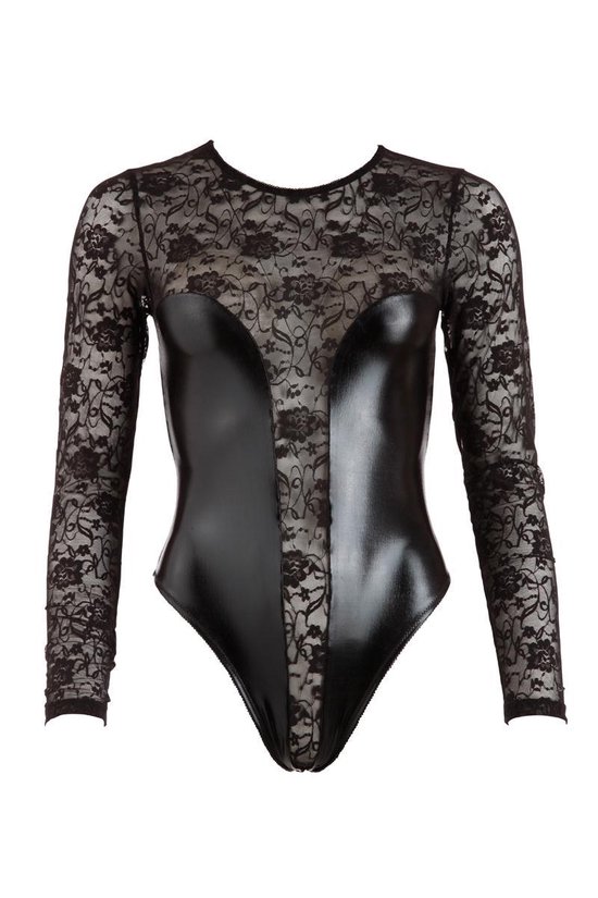 Cottelli Collection – Wetlook Kanten Afwerking String Body voor de ...