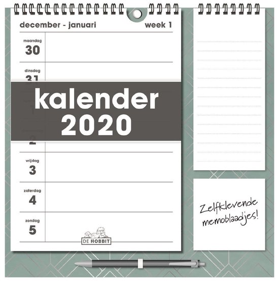 Weekkalender 2020 Memo Rechts D-1 | bol.com