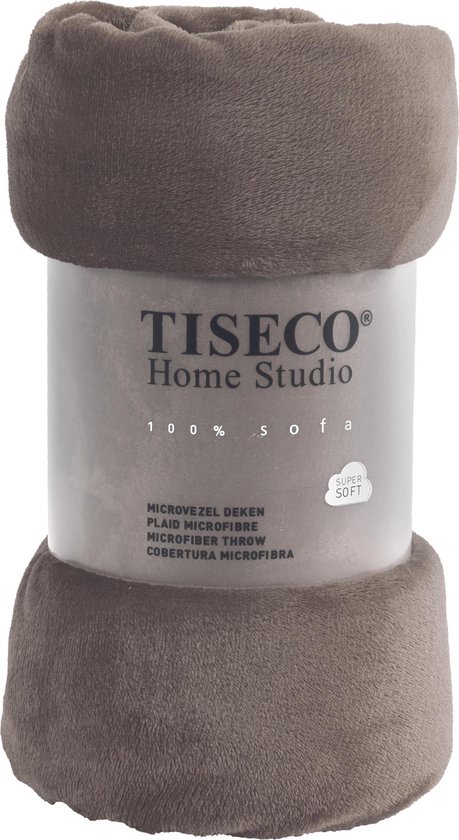 Tiseco Home Studio plaid taupe microflanel | bol.com