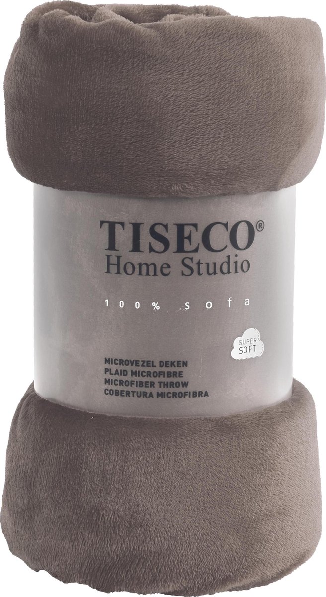 Tiseco Home Studio plaid taupe microflanel | bol.com