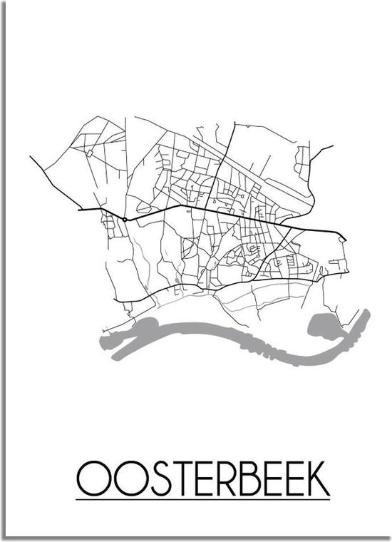 DesignClaud Oosterbeek Map poster A3 poster (29,7x42 cm) | bol.com