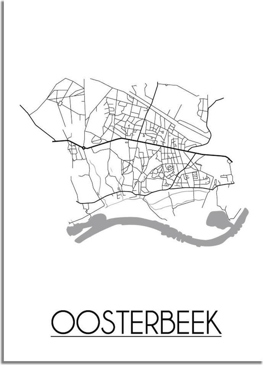 DesignClaud Oosterbeek Map poster A3 poster (29,7x42 cm) | bol.com