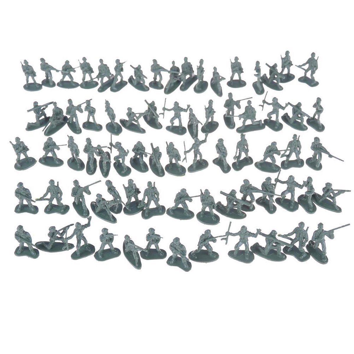 100 Stuks Soldaatjes Set - Speelgoed Leger Soldaat - Groen | bol.com
