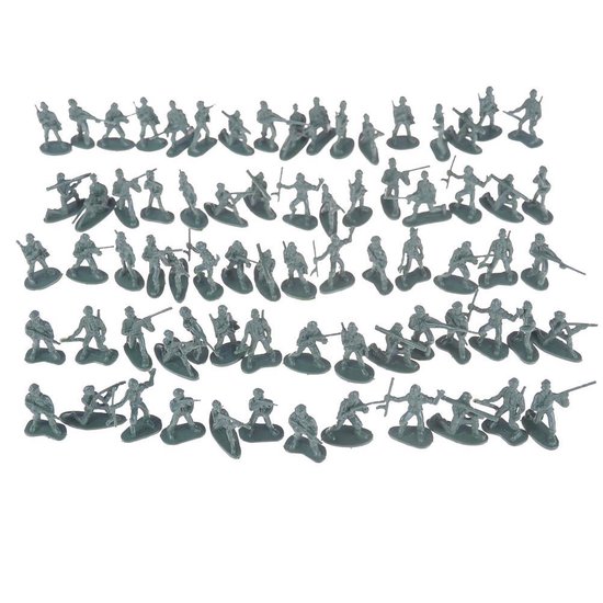 100 Stuks Soldaatjes Set - Speelgoed Leger Soldaat - Groen | bol