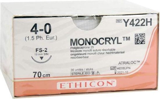 Hechtset Monocryl 4-0 FS2, steriel per 36 stuks | bol.com