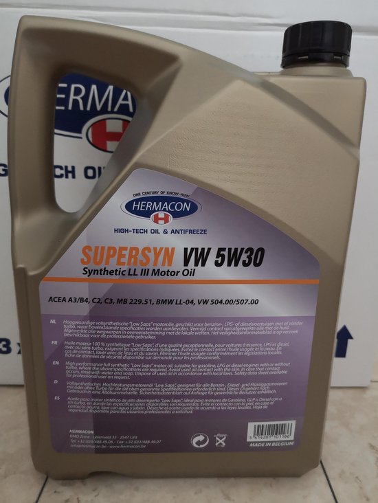 Hermacon vw 5w30 synthetic long life - Motorolie - 5L | bol.com