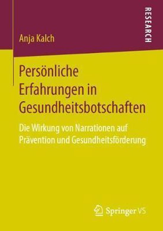 Persoenliche Erfahrungen in Gesundheitsbotschaften | 9783658269654 ...