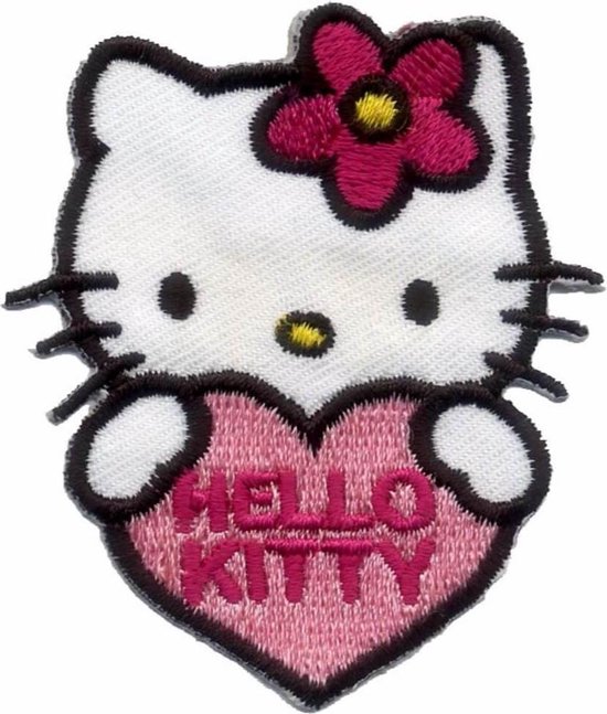 Strijk embleem Hello Kitty met hart | bol.com