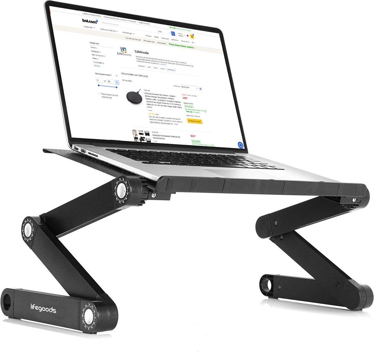 LifeGoods Universele Laptop Standaard - Opvouwbaar - Inklapbaar - 7 tot ...