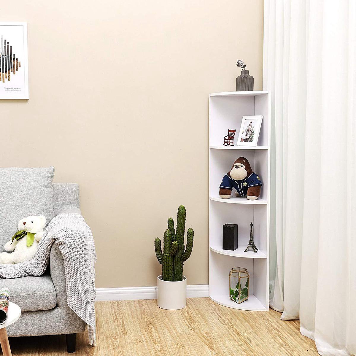 Hoekmeubel voor Boeken, Planten of Kaders - Wandkast voor een Hoek met ...