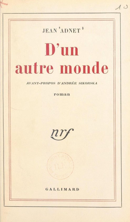D'un autre monde (ebook), Jean Adnet | 9782402295437 | Boeken | bol.com