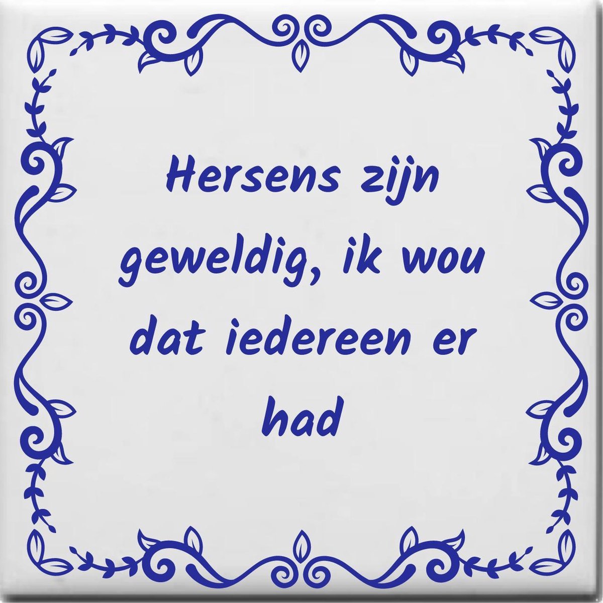 Wijsheden tegeltje met spreuk over Overig: Hersens zijn geweldig ik wou dat iedereen... | bol.com
