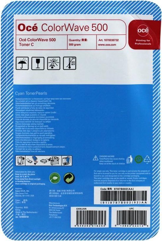 Oce 1070038732 tonercartridge 1 stuk(s) Origineel Cyaan | bol