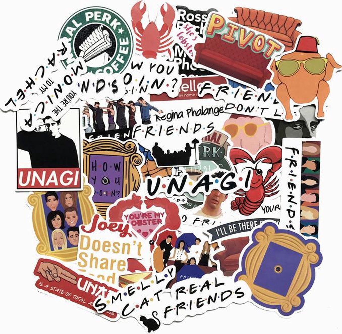 Friends Stickers Mix - Laptop Stickers - 30 Stuks | bol.com