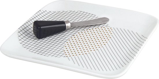 Pat bord 20cm en mes set Society | bol