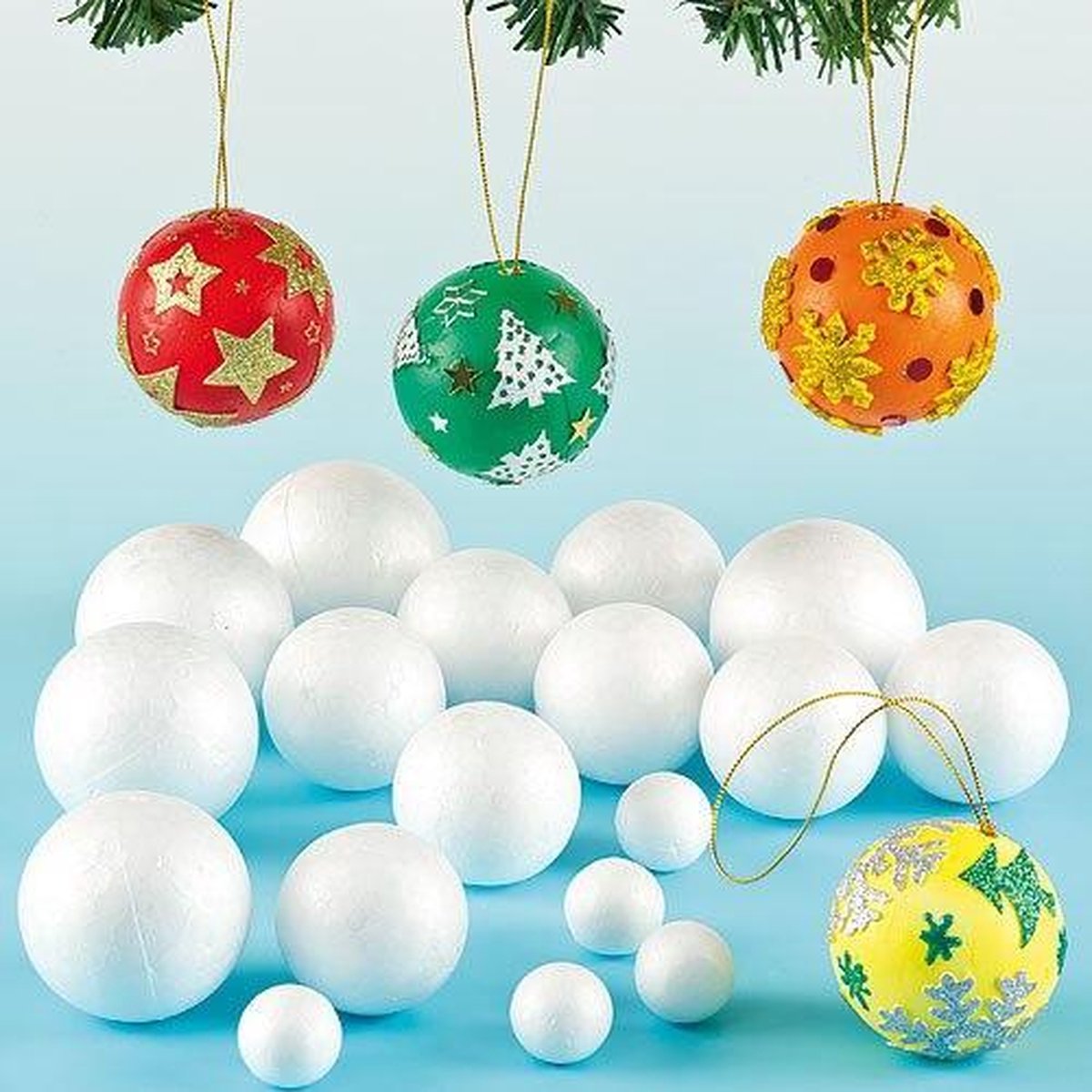 Voordeelpakket ballen van polystyreen - piepschuim vormen - basis ...