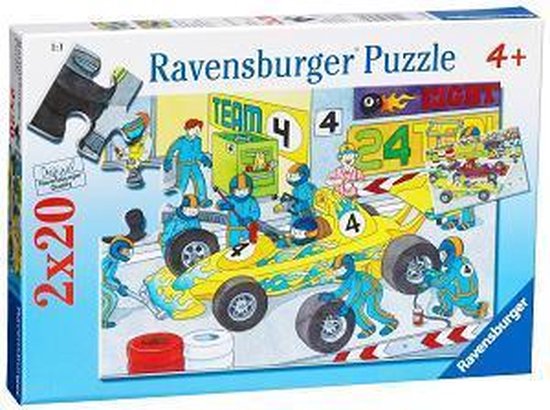 Legpuzzels - 2x20 stukjes -Bij De racebaan - Ravensburger Puzzels | bol