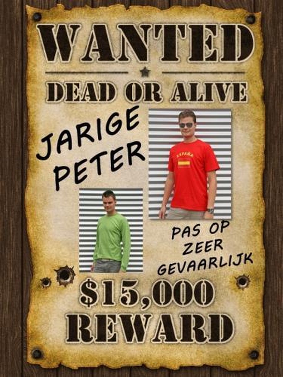 Wanted poster 59x42 cm | bol