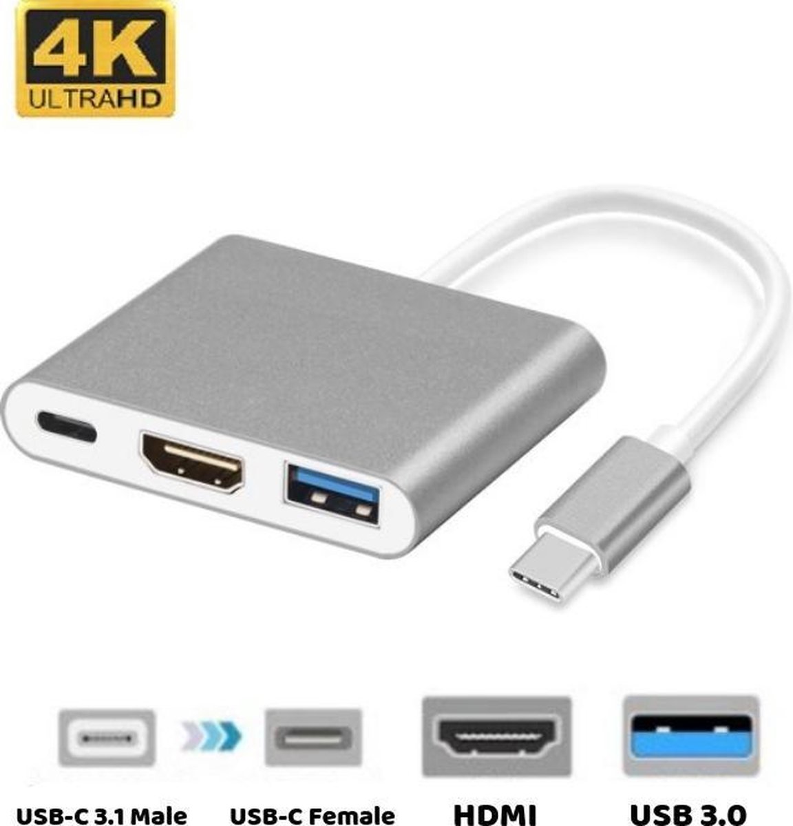 Adaptateur USB-C universel (concentrateur USB) avec entrée USB, HDMI et ...