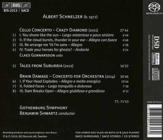 Claes Gunnarsson, Gothenburg Symphony, Benjamin Shwartz - Schnelzer ...