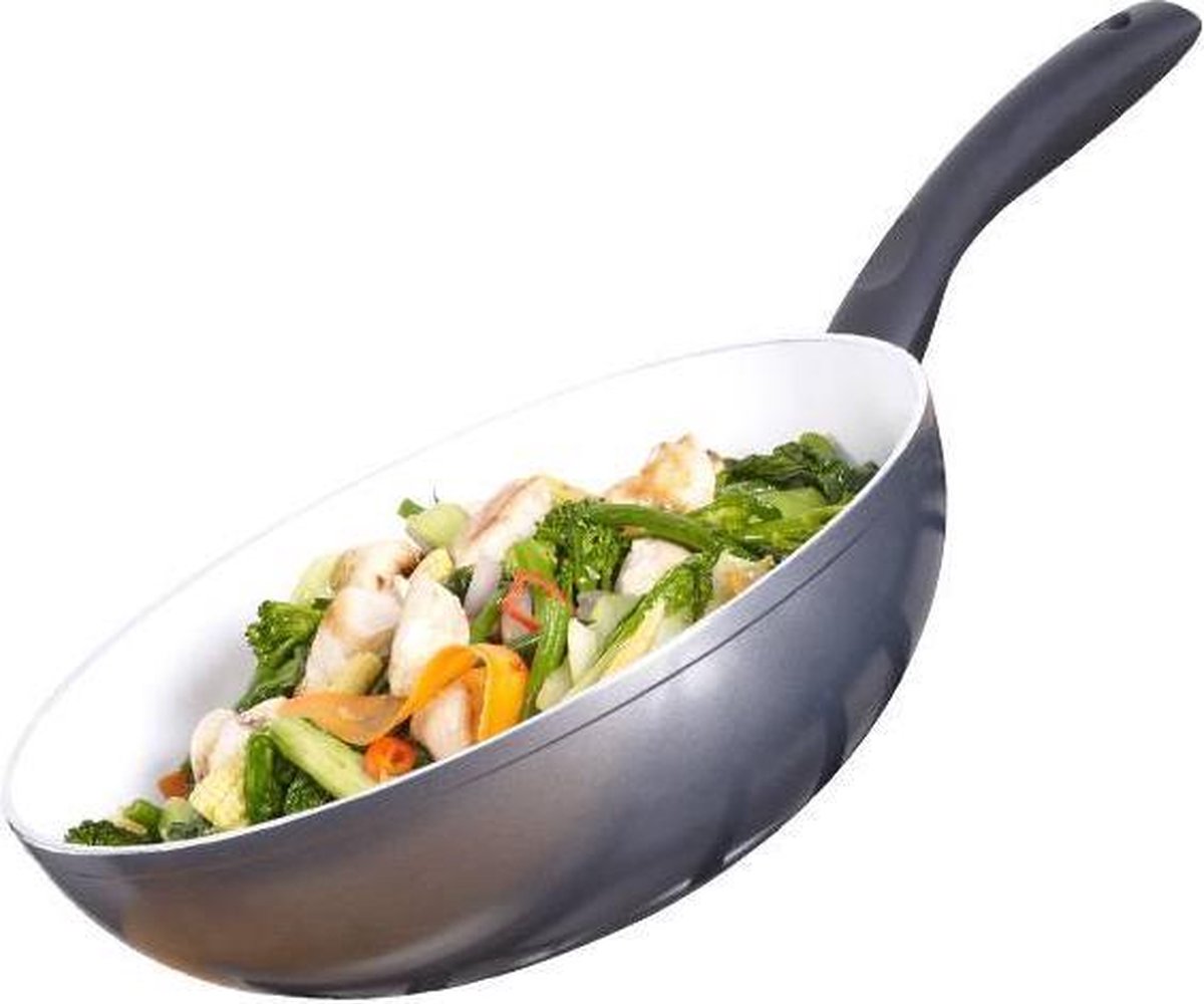 Ceracraft Wok - Grijs - 28cm | bol.com
