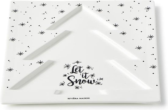 Let It Snow Christmas Tree Plate | bol.com