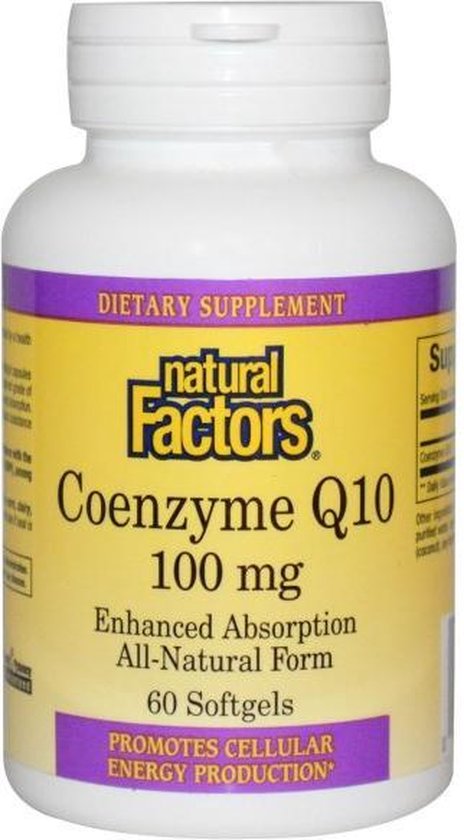 Coenzyme Q10- 100 mg (60 softgels) - Natural Factors | bol.com