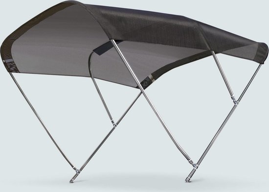 Tessilmare 3-boogs zwarte Biminitop type Biminox 245 x 145 x 245 cm | bol