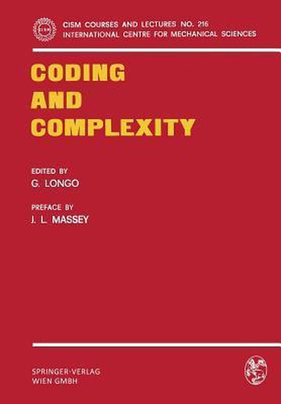 Coding and Complexity | 9783211813416 | Boeken | bol.com