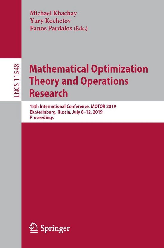 Theoretical Computer Science And General Issues 11548 Mathematical Optimization